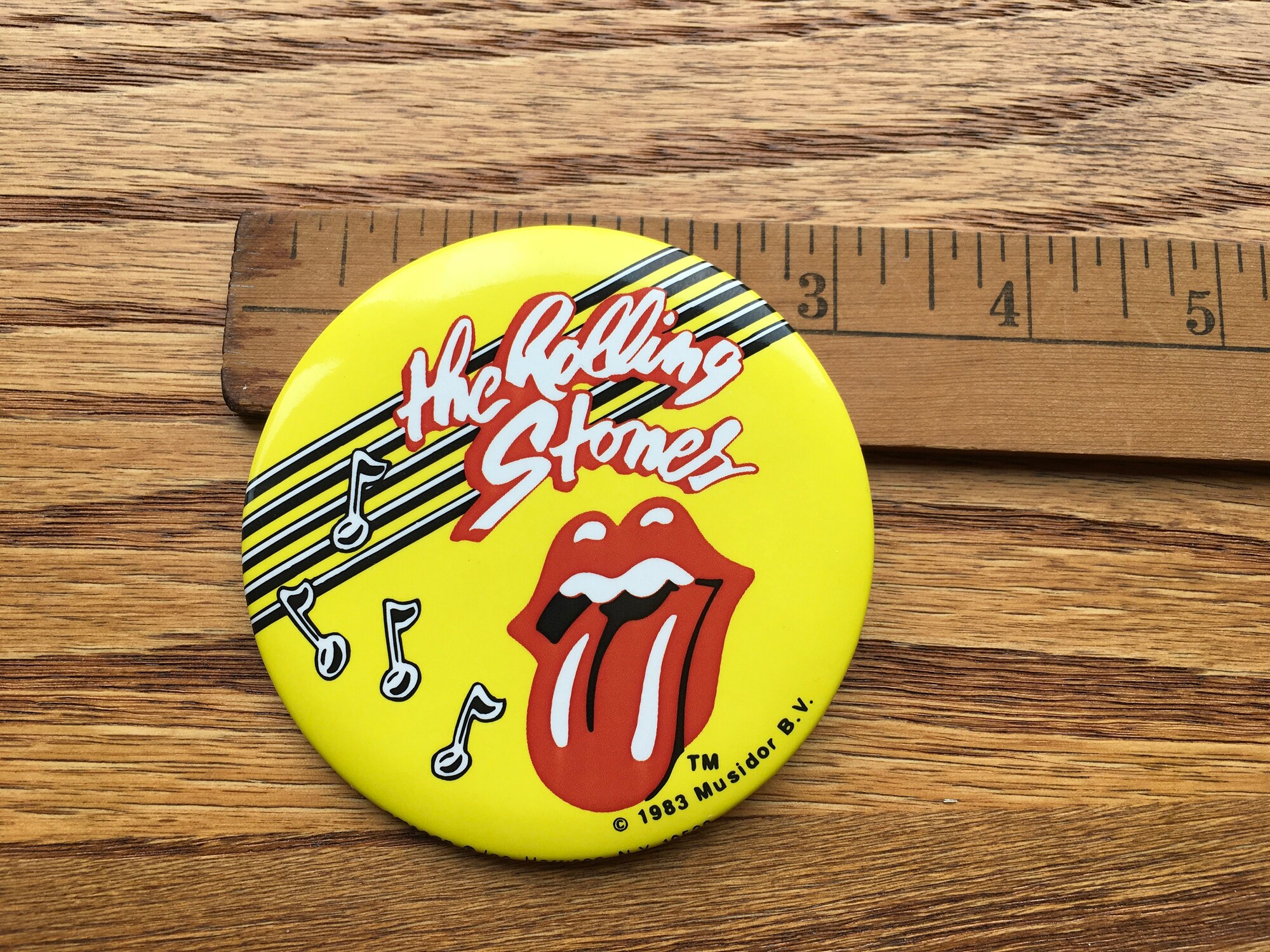 Rolling Stones 1983 Button Pin 1983 Musidor B. V.
