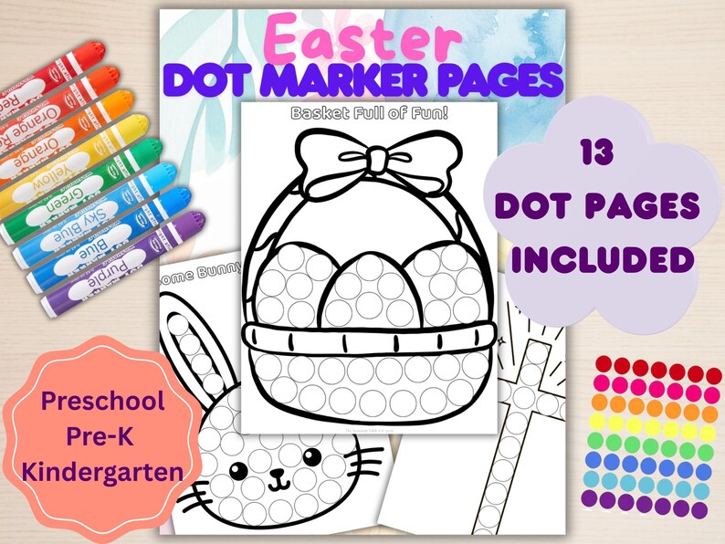Easter Dot Marker Worksheets | Preschool Fine Motor Activity (PDF ...