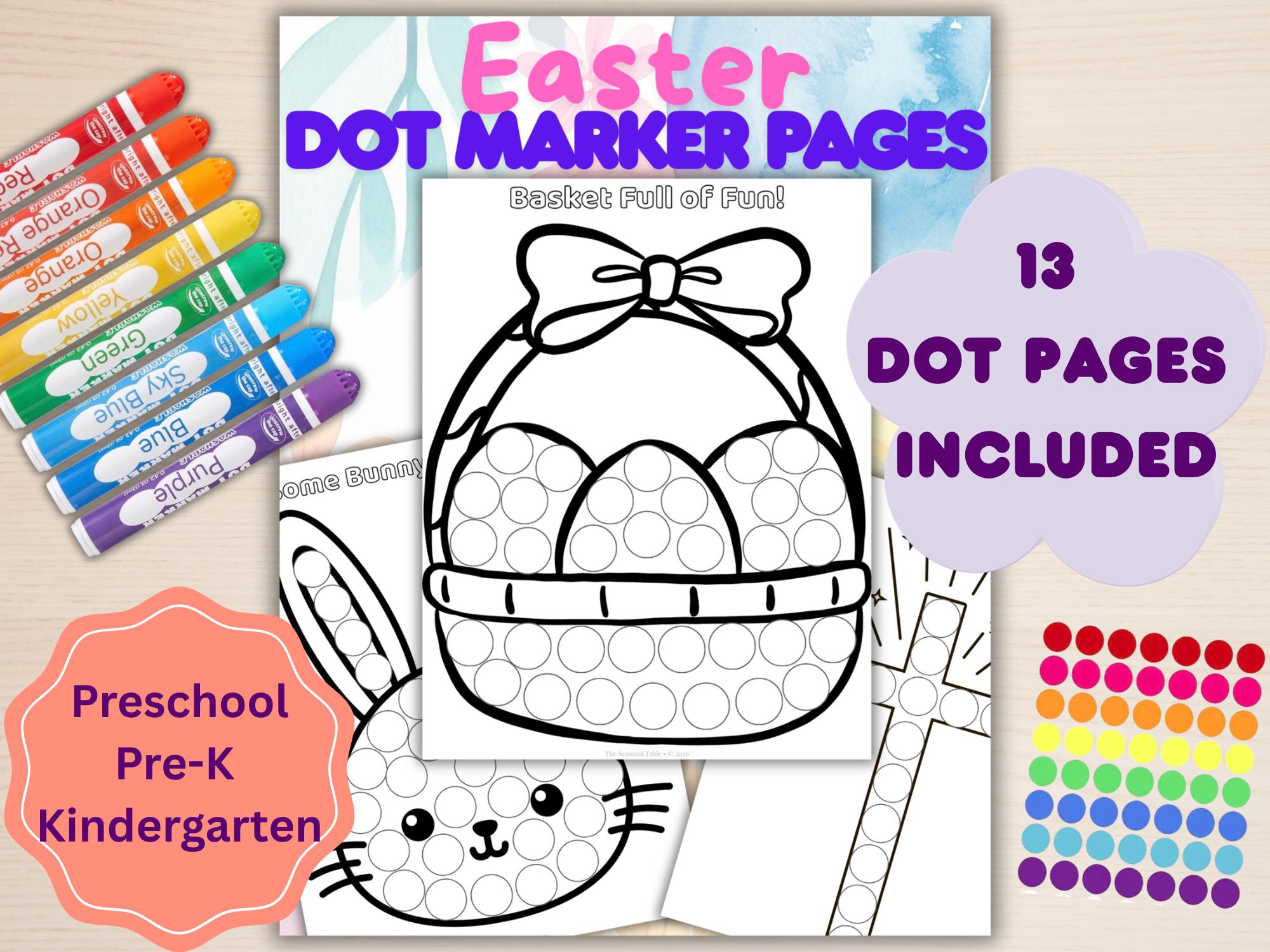 Easter Dot Marker Worksheets | Preschool Fine Motor Activity (PDF ...