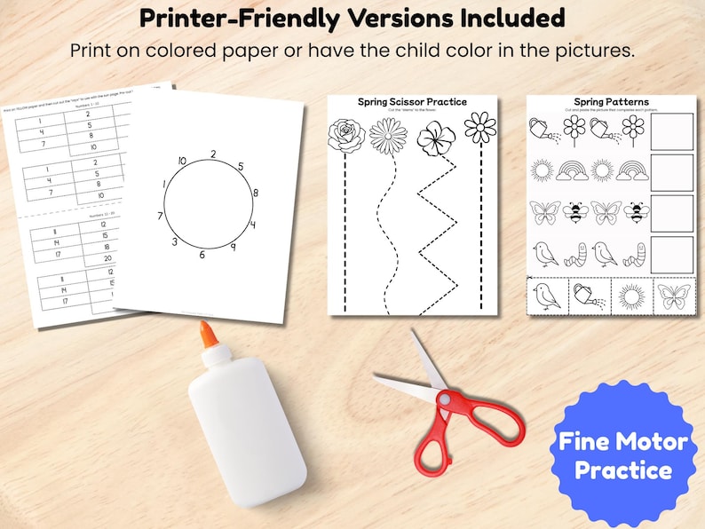 Spring Preschool Math and Literacy Activity Pack | Ages 2-4 Learning ...