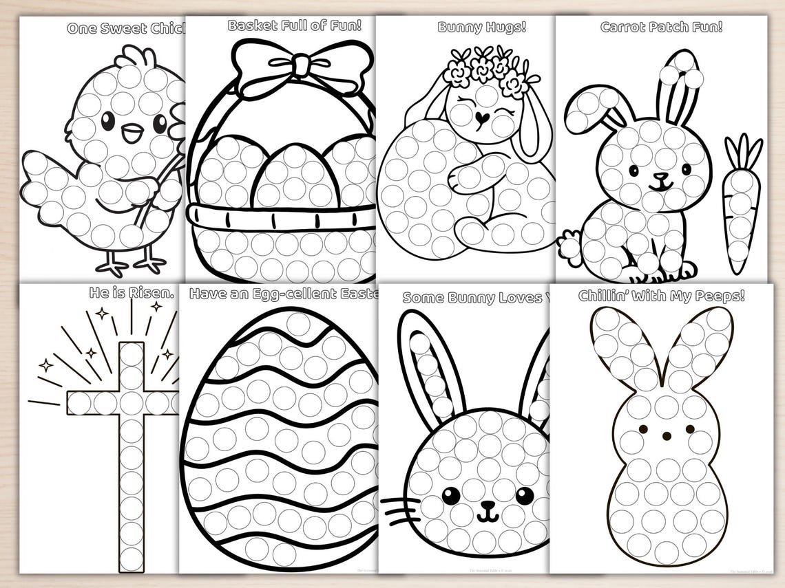 Easter Dot Marker Worksheets | Preschool Fine Motor Activity (PDF ...