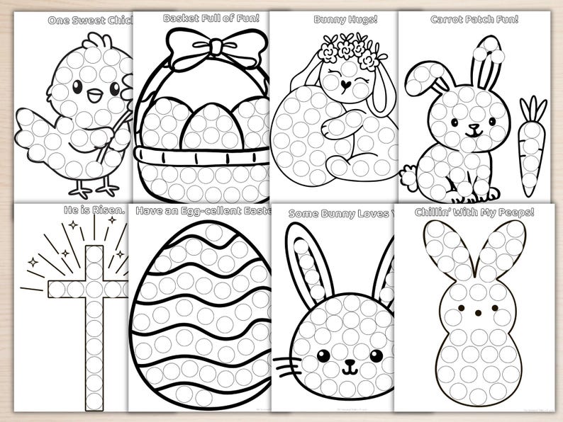 Easter Dot Marker Worksheets | Preschool Fine Motor Activity (PDF ...
