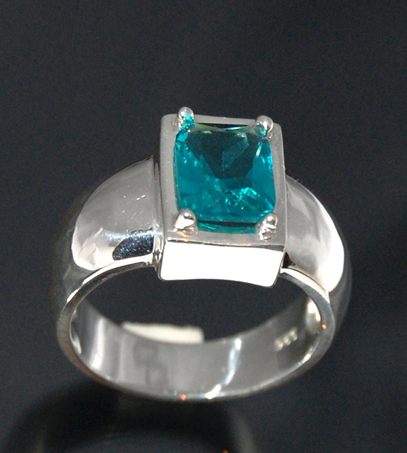 Ring setting rectangle octagon gems 9 x 7 mm or 8 x 6 mm | Etsy