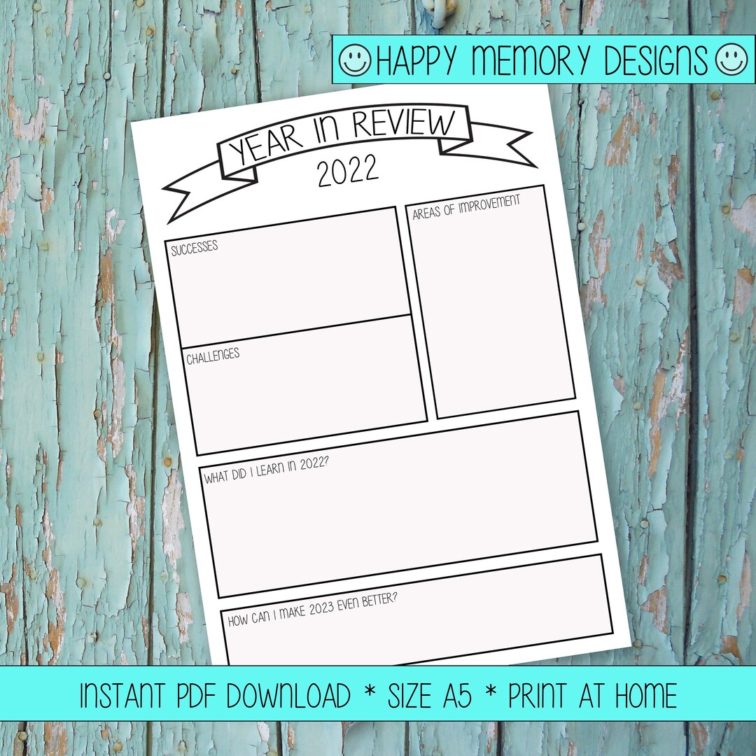 Bullet Journal Year in Review 2022 Digital Download/ Printable - Etsy