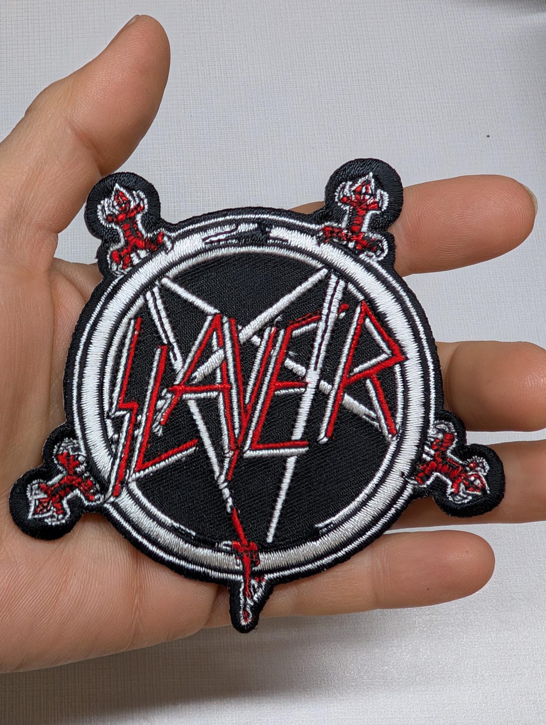 Slayer Pentagram Logo Patch Swords Thrash Metal Music Band Patch - Etsy