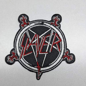 Slayer Pentagram Logo Patch Swords Thrash Metal Music Band Patch - Etsy
