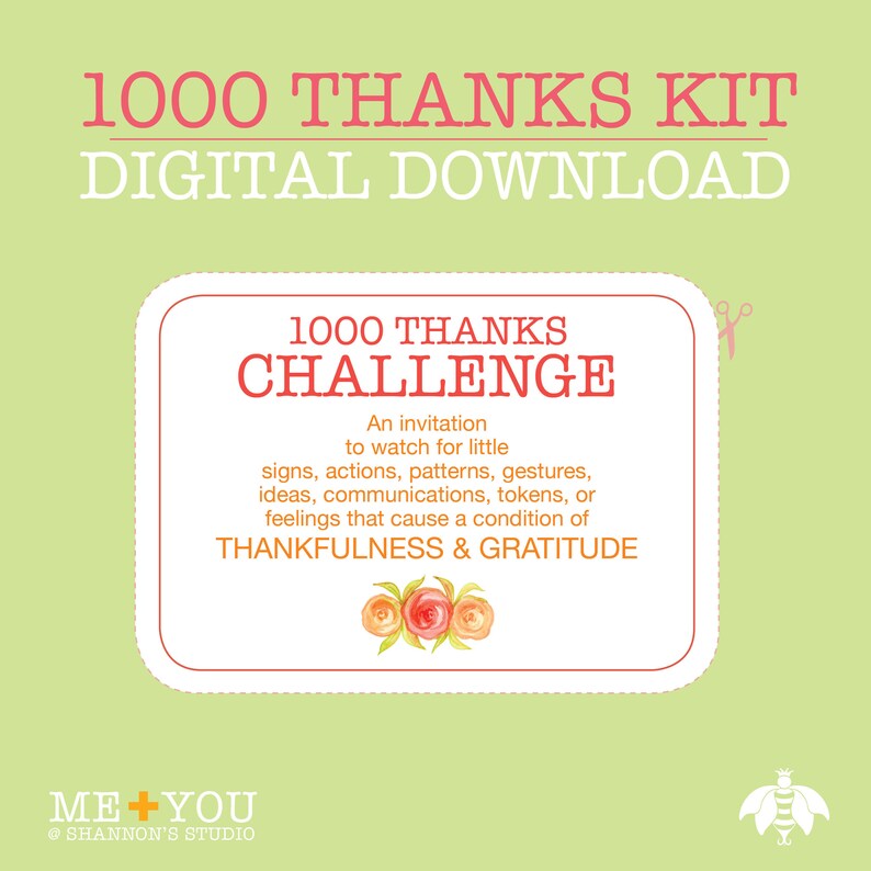 1000 Thanks Kit Digital Download - Etsy