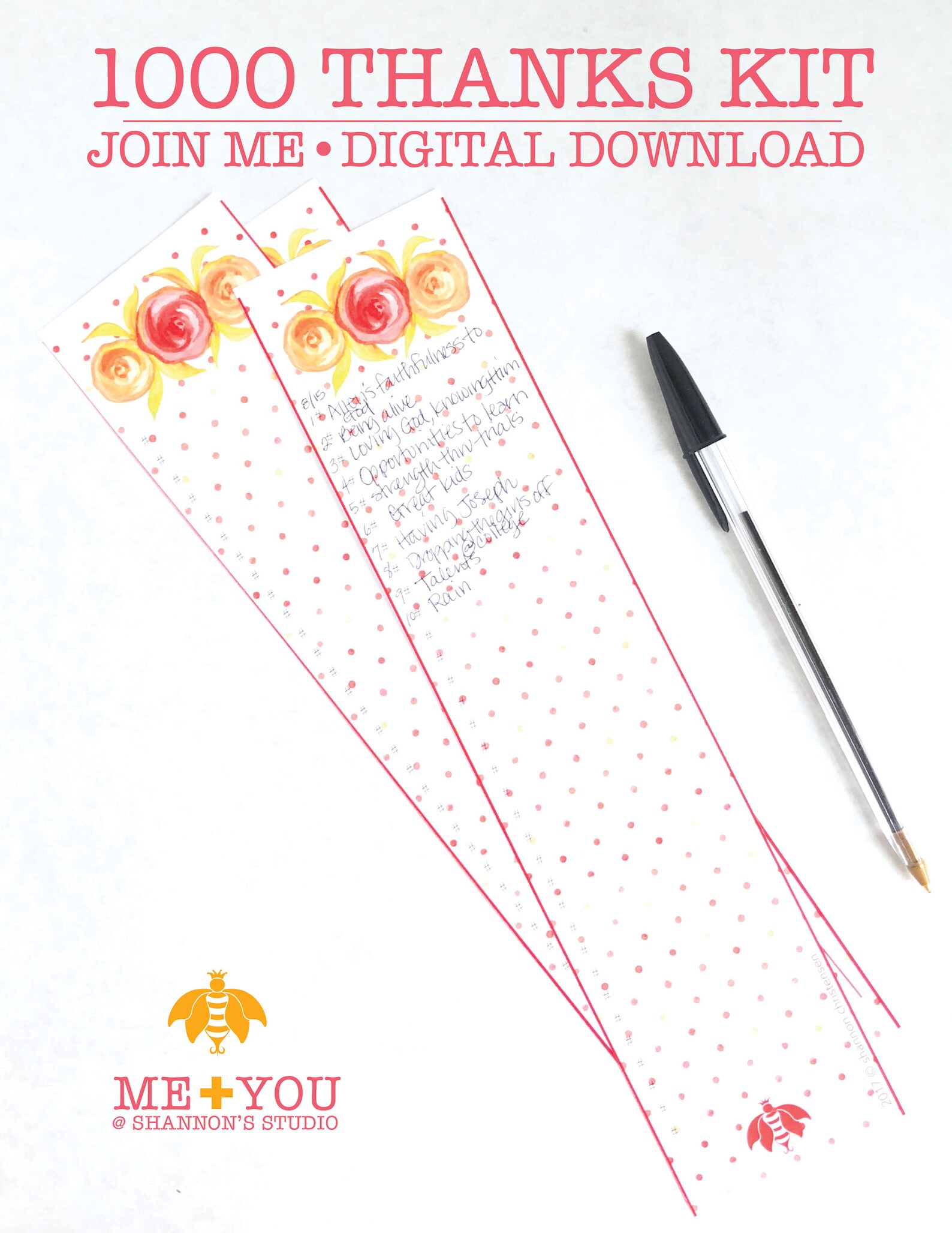 1000 Thanks Kit Digital Download - Etsy