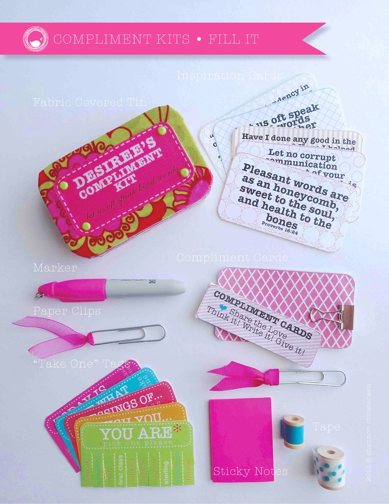 Compliment Kit - Digital Download - Etsy