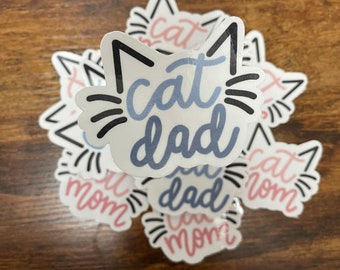 Cat Dad Sticker - Etsy