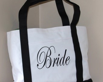 9 Bride Bag:heavy Tote Bag With Name, Zippered Main Compartment, Heavy ...