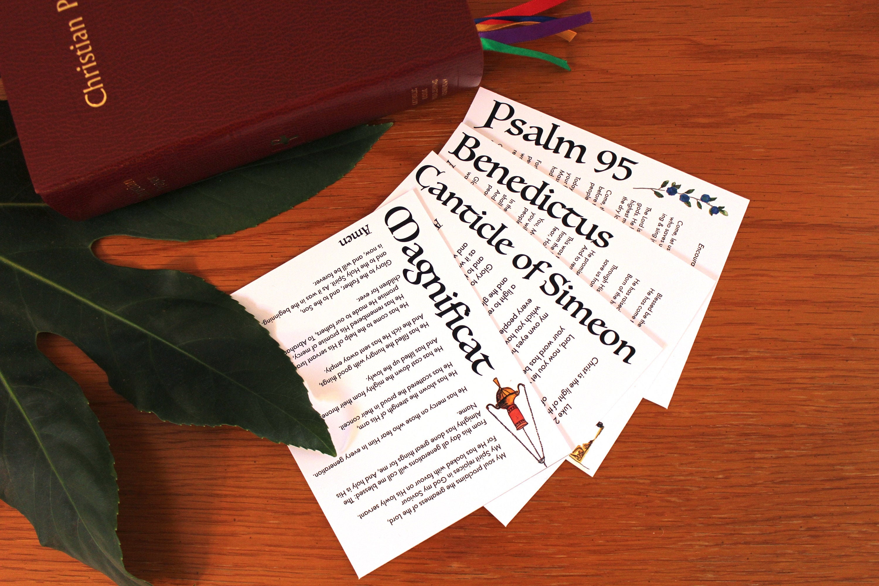 Catholic Breviary Prayer Cards Set of 4 // Bookmarks - Etsy UK