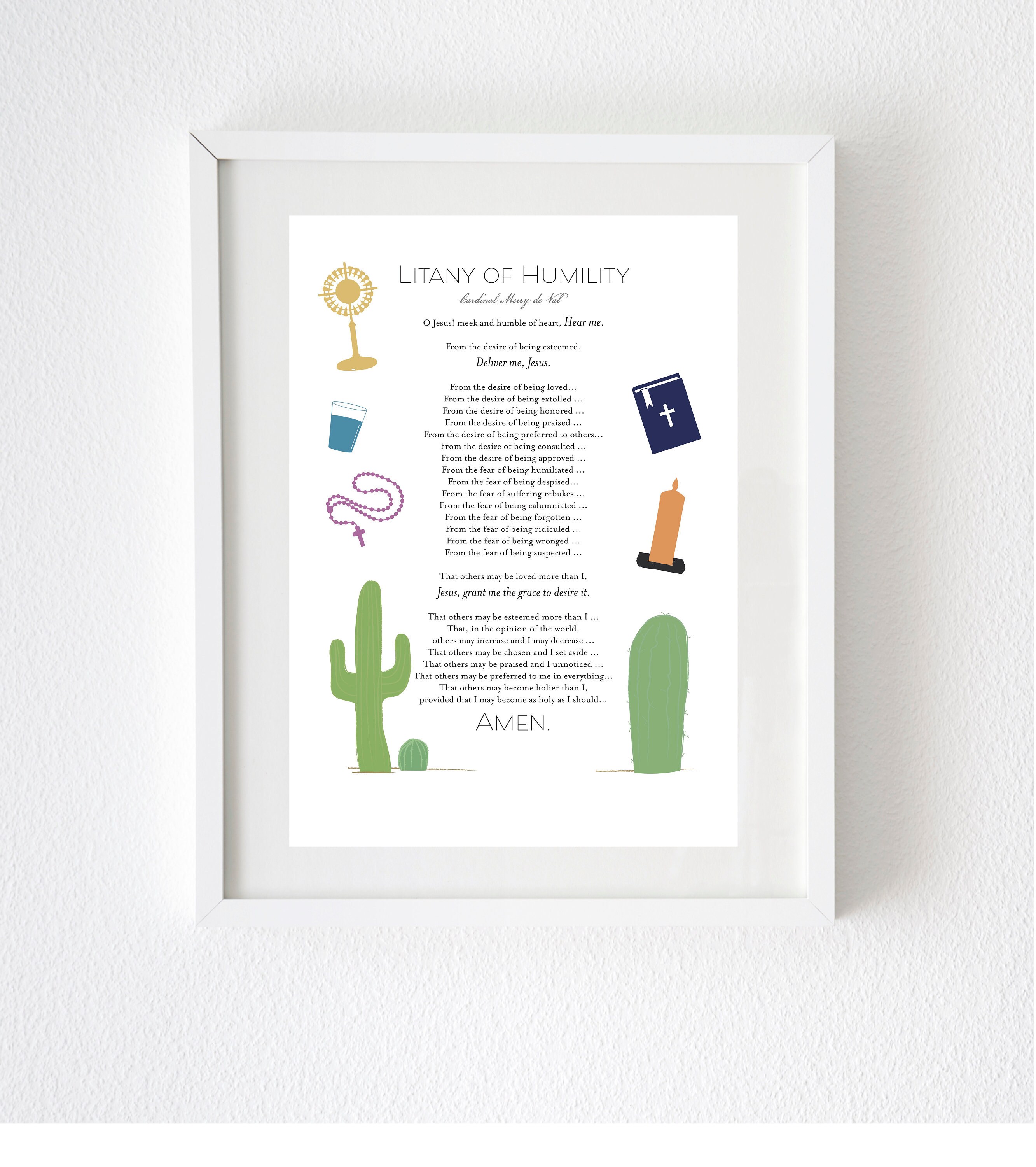 Litany of Humility Printable // Lenten Printable Catholic - Etsy