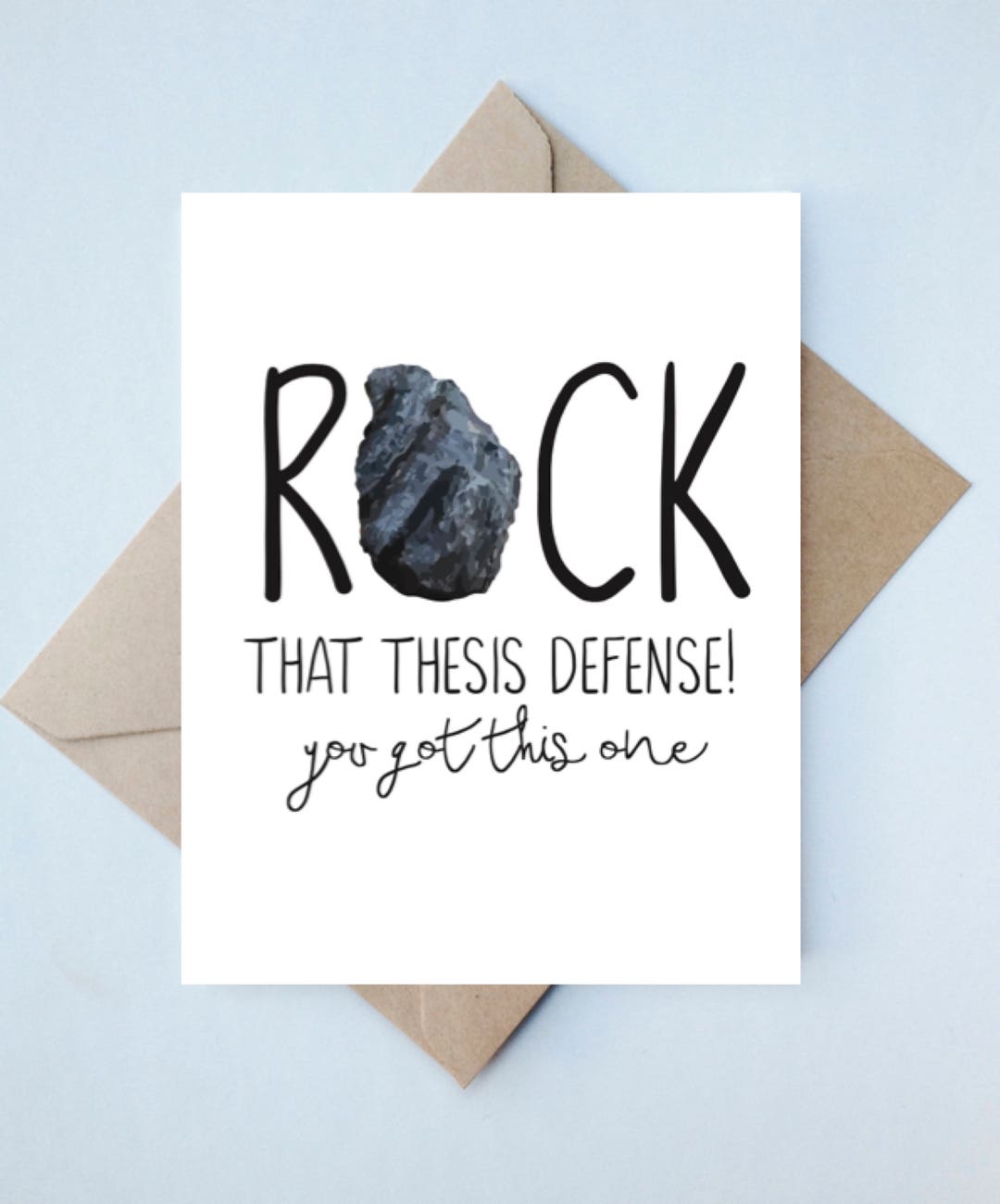 Handmade Thesis Defense Good Luck Card // Phd Cards Clever Good Luck ...