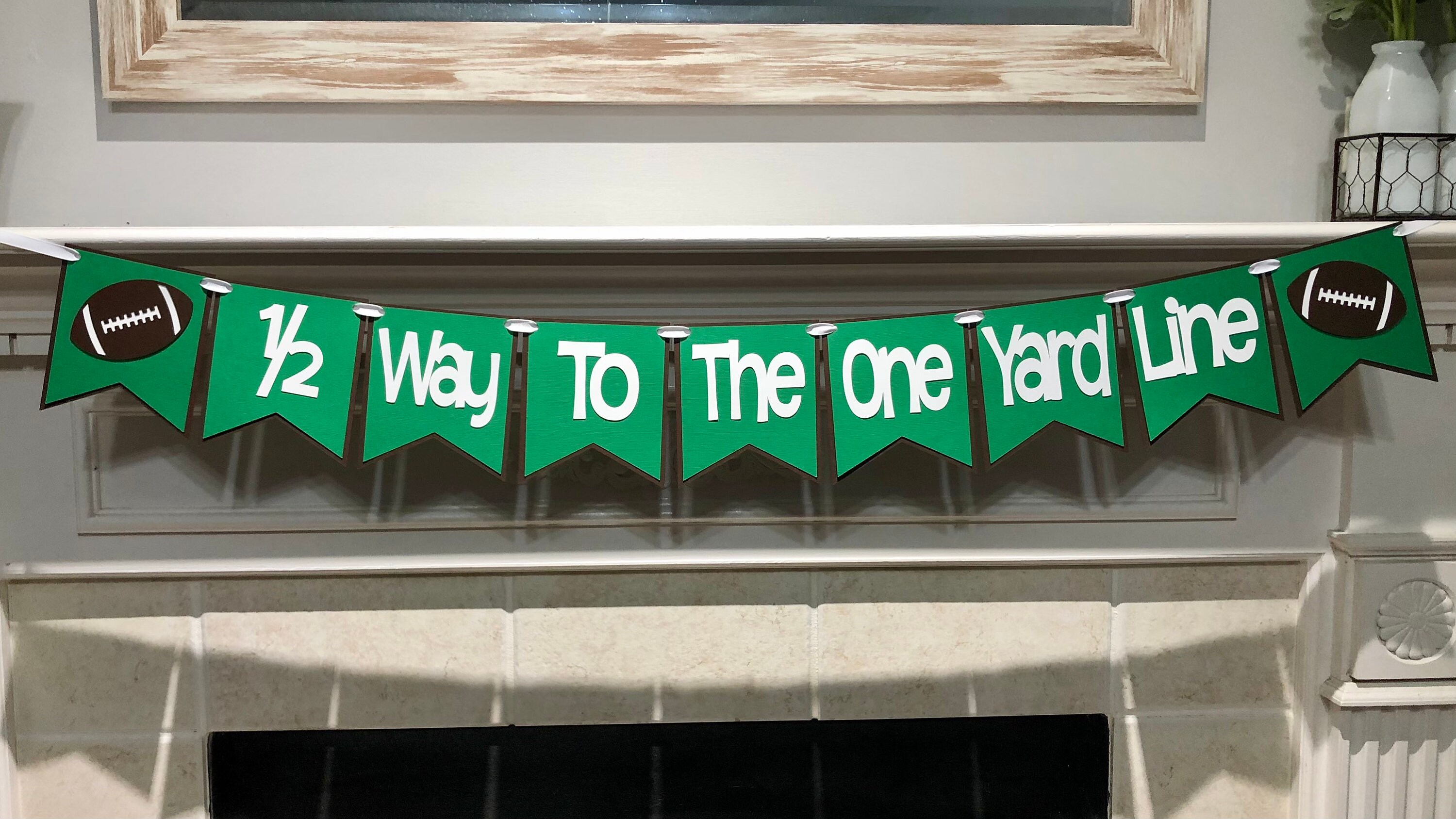 Football 1/2 Way to the One Yard Line Banner Football 1/2 - Etsy