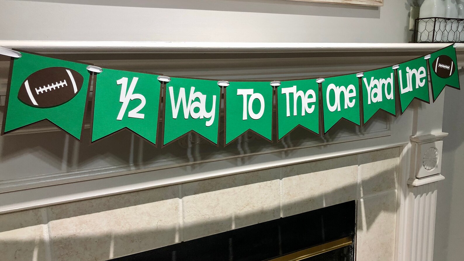 Football 1/2 Way to the One Yard Line Banner Football 1/2 | Etsy