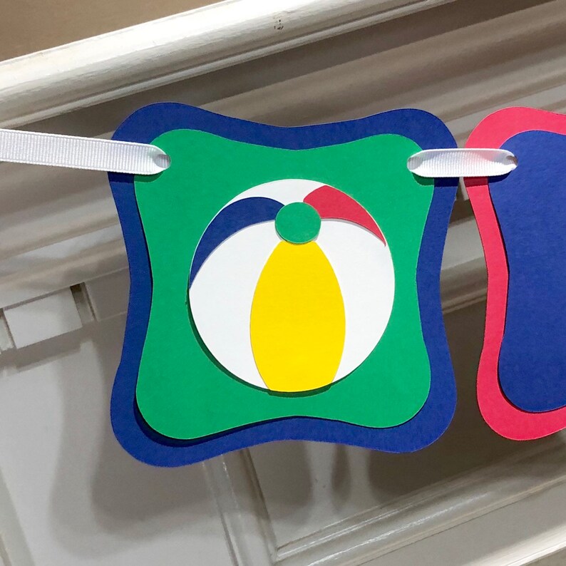 Custom Beach Ball Banner Custom Name Banner Custom Birthday | Etsy