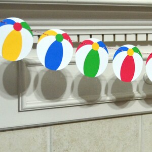 Beach Ball Garland, Pool Party, Beach Ball Party Decor, Beach Ball ...