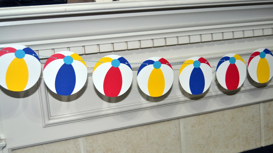 Beach Ball Garland, Pool Party, Beach Ball Party Decor, Beach Ball ...