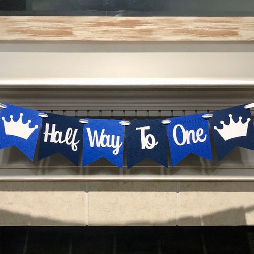 Royal Prince Birthday Banner royal blue and gold birthday | Etsy