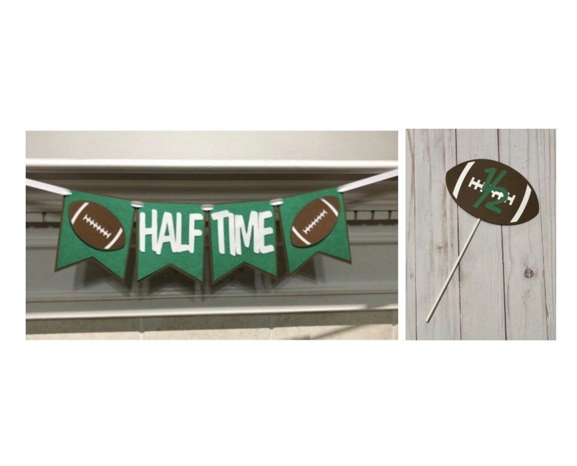 Football Half Birthday Banner Half Time Football Banner - Etsy