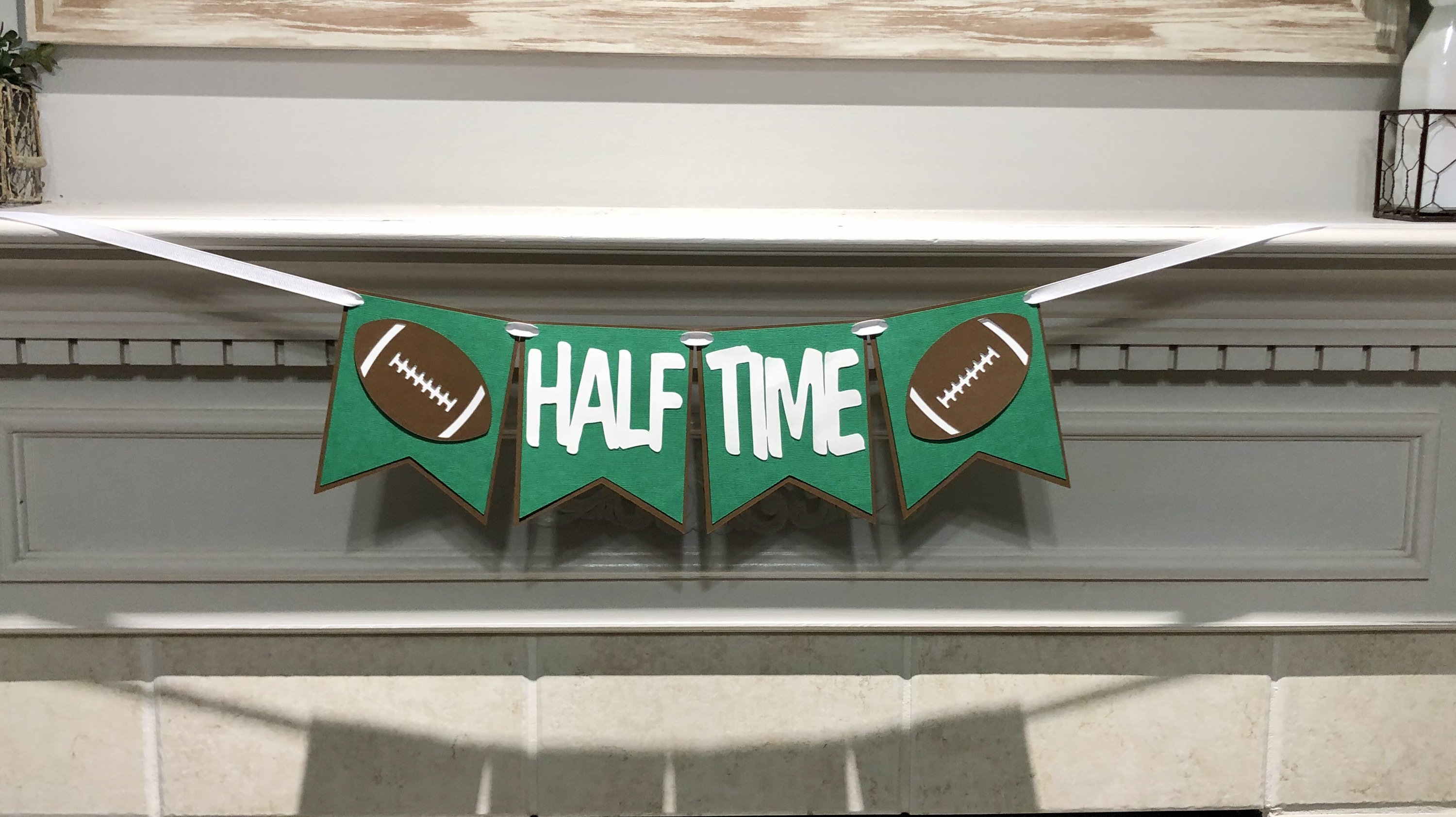 Football Half Birthday Banner Half Time Football Banner | Etsy