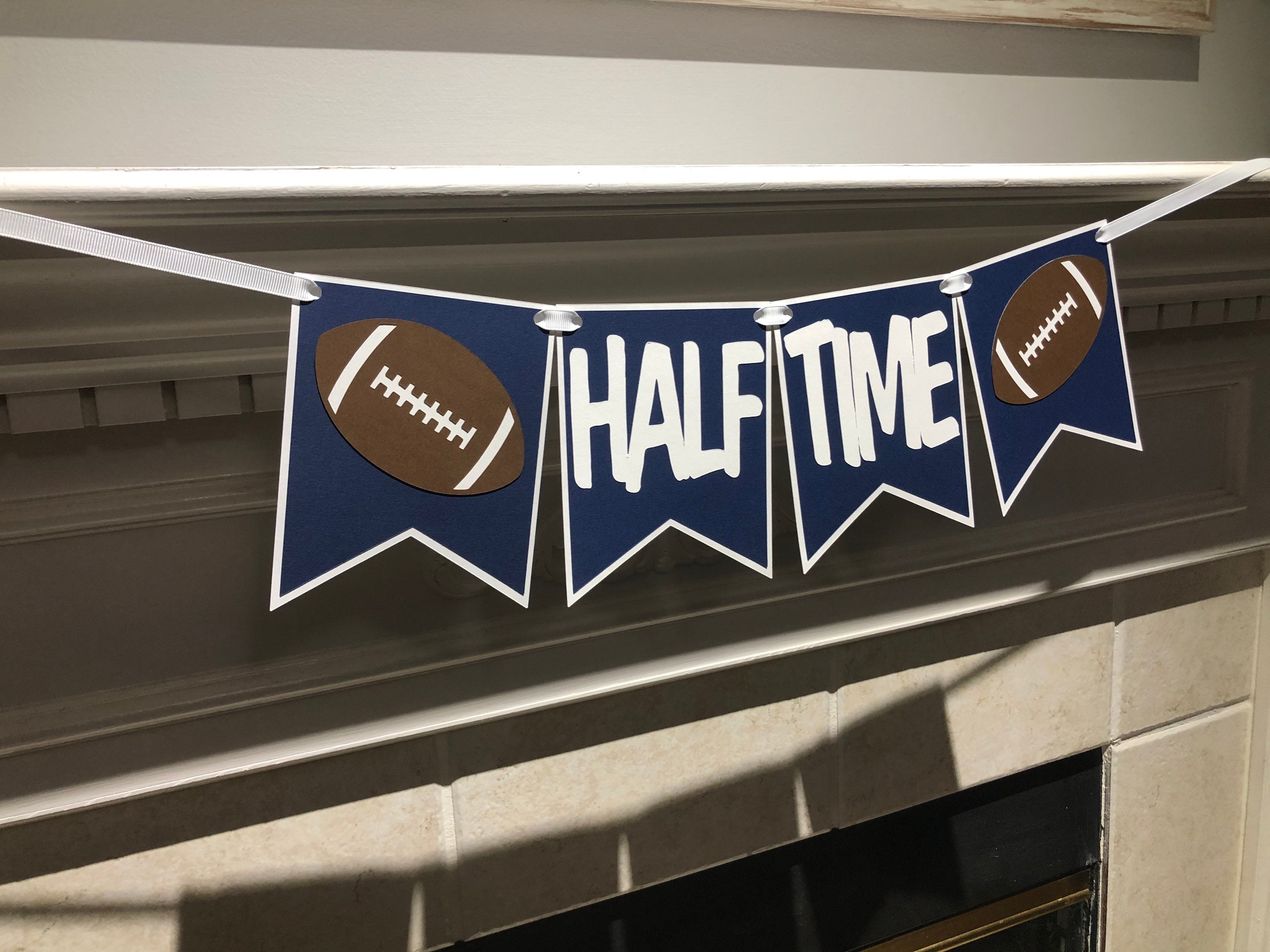 Football Half Birthday Banner Half Time Football Banner Half - Etsy