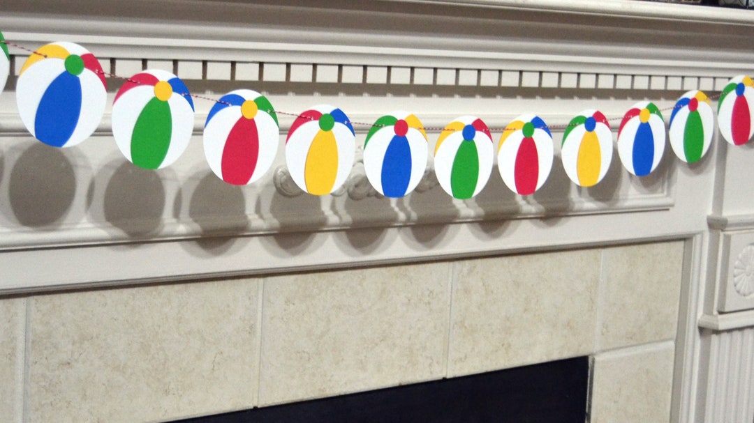 Beach Ball Garland, Pool Party, Beach Ball Party Decor, Beach Ball ...