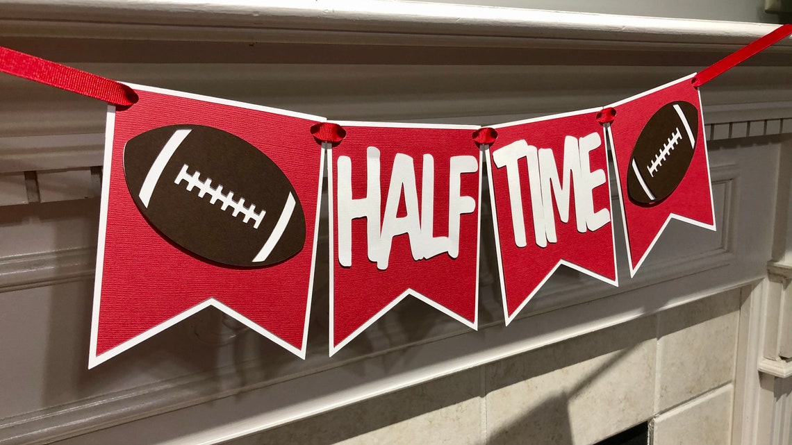 Football Half Birthday Banner Half Time Football Banner Half | Etsy