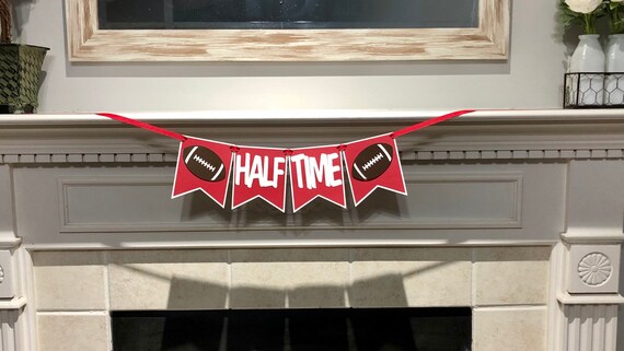 Football Half Birthday Banner Half Time Football Banner Half - Etsy