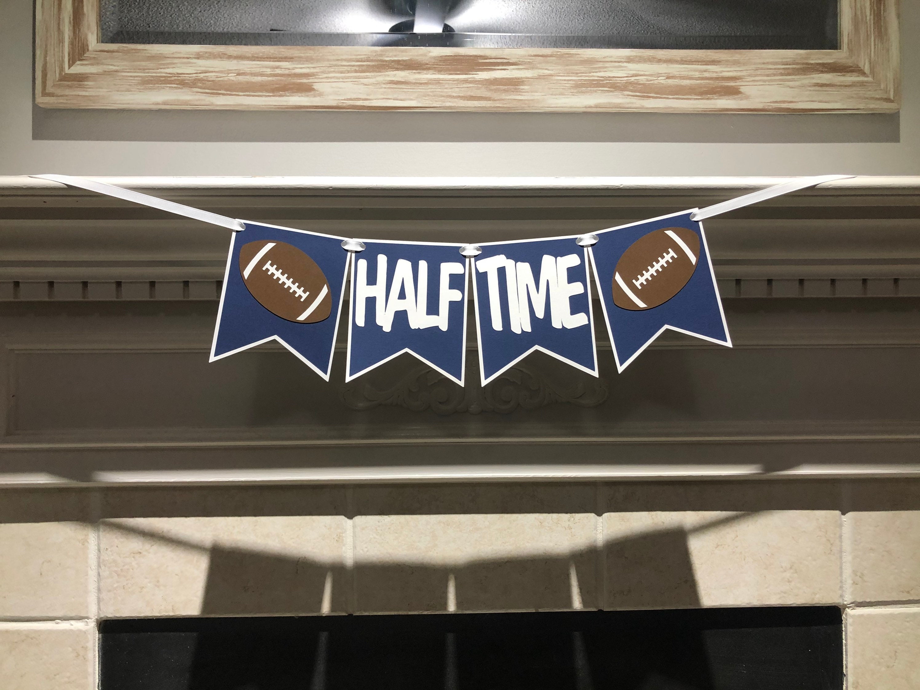 Football Half Birthday Banner Half Time Football Banner Half - Etsy
