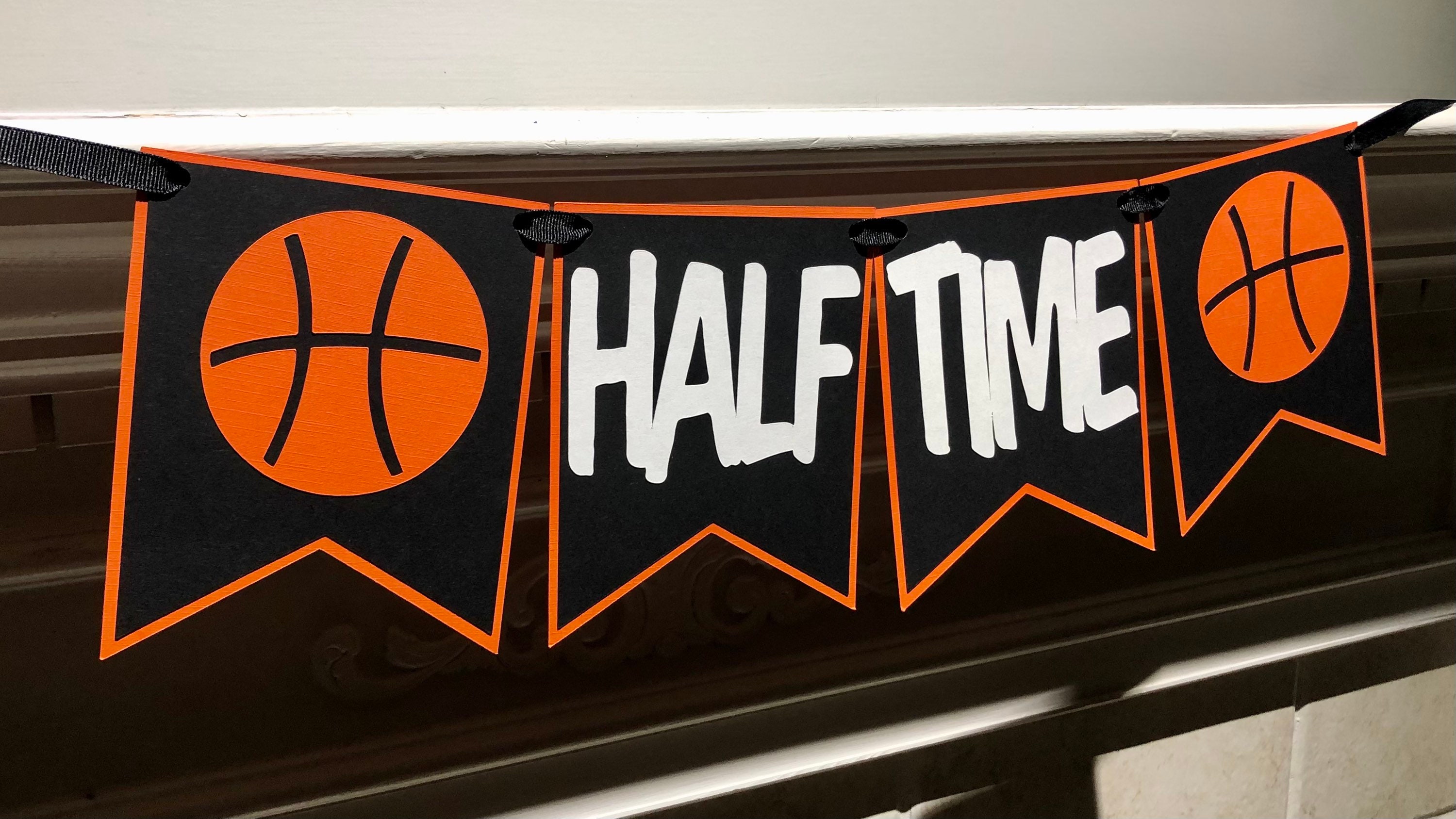 Basketball Half Birthday Banner Half Time Basketball Banner - Etsy