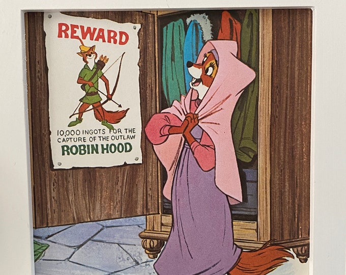 Maid Marion Loves Robin Hood - Vintage Disney Storybook Illustration ...