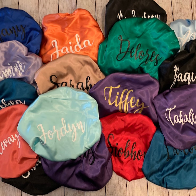 Custom Name Hair Bonnet - Etsy