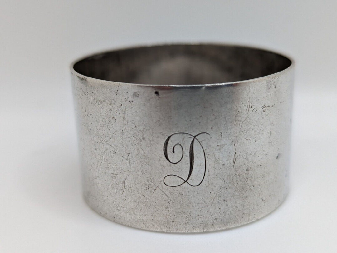 Vintage English Sterling Silver Napkin Ring "d" Initial Engraving ...