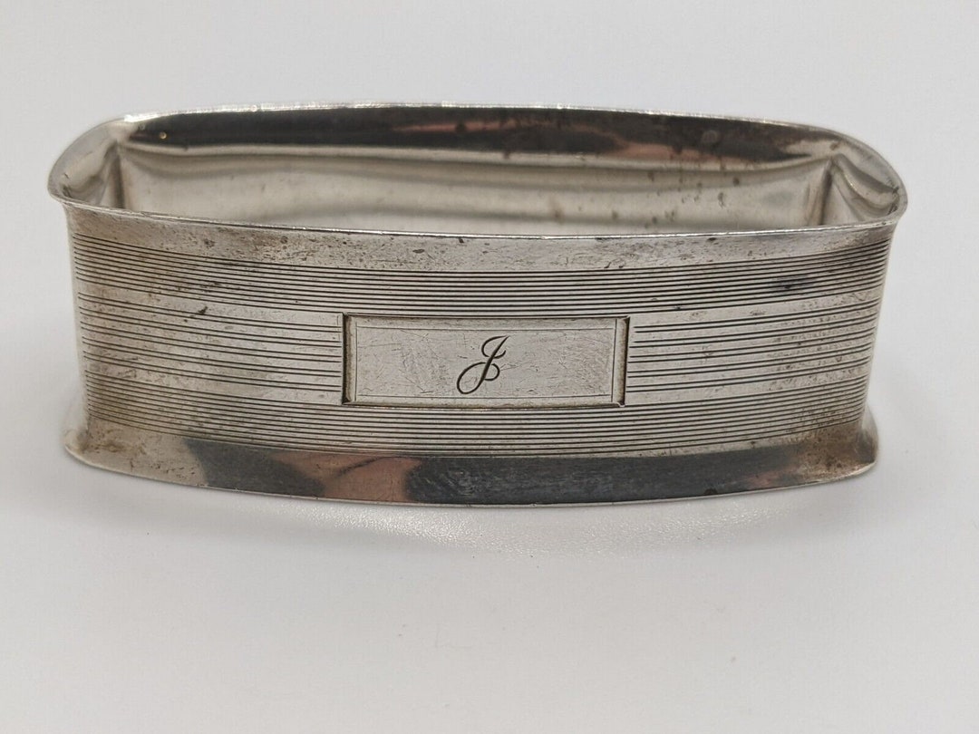 Vintage Webster Sterling Silver Napkin Ring "j" Initial Engraving - Etsy