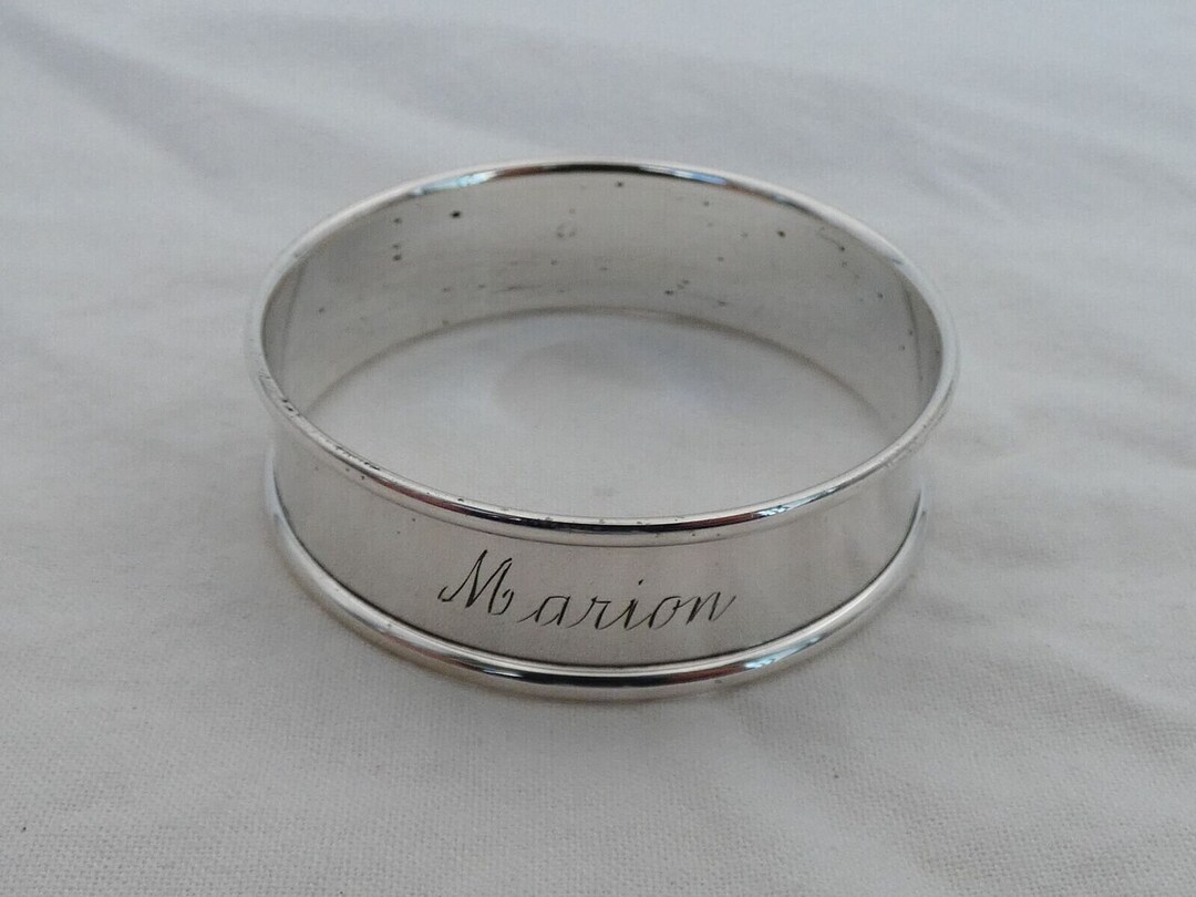 Vintage Gorham Sterling Silver Napkin Ring "marion" Name Engraving - Etsy