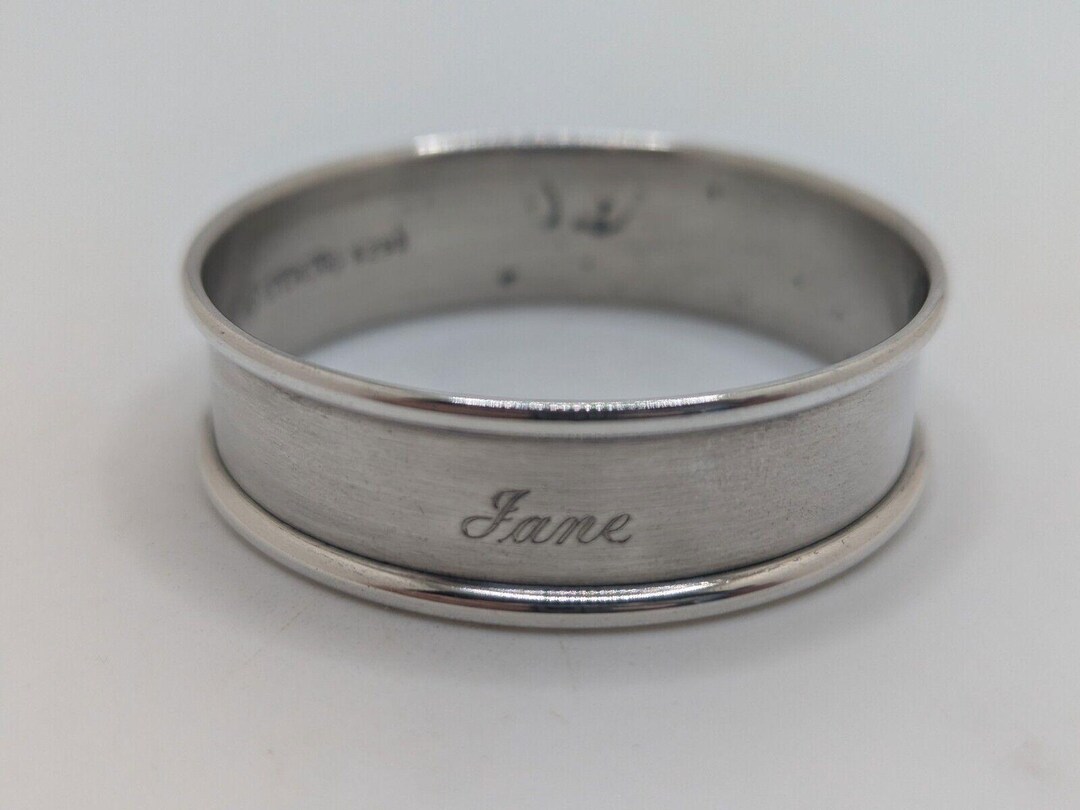 Vintage Gorham Sterling Silver Oval Napkin Ring "jane" Name Engraving ...