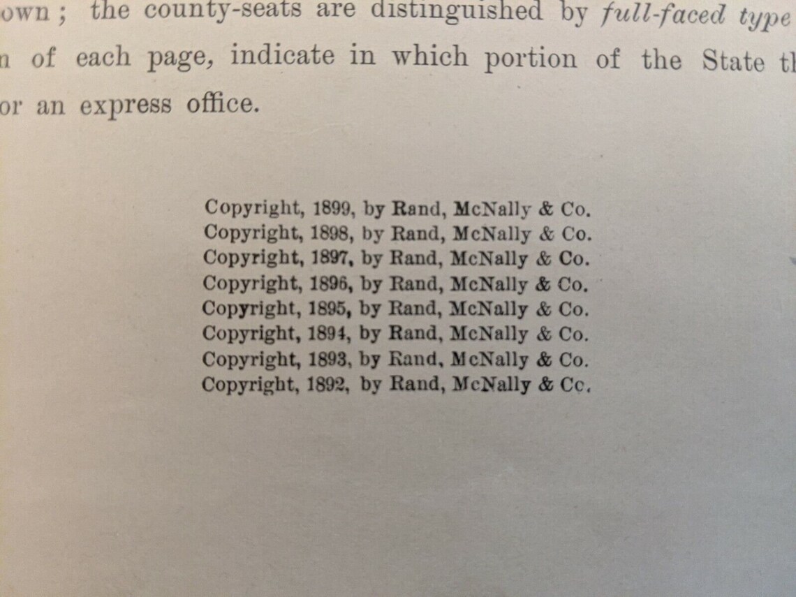 Antique United States Map 1899 Atlas Central America Flip Multicolored ...
