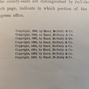 Antique United States Map 1899 Atlas Central America Flip Multicolored ...