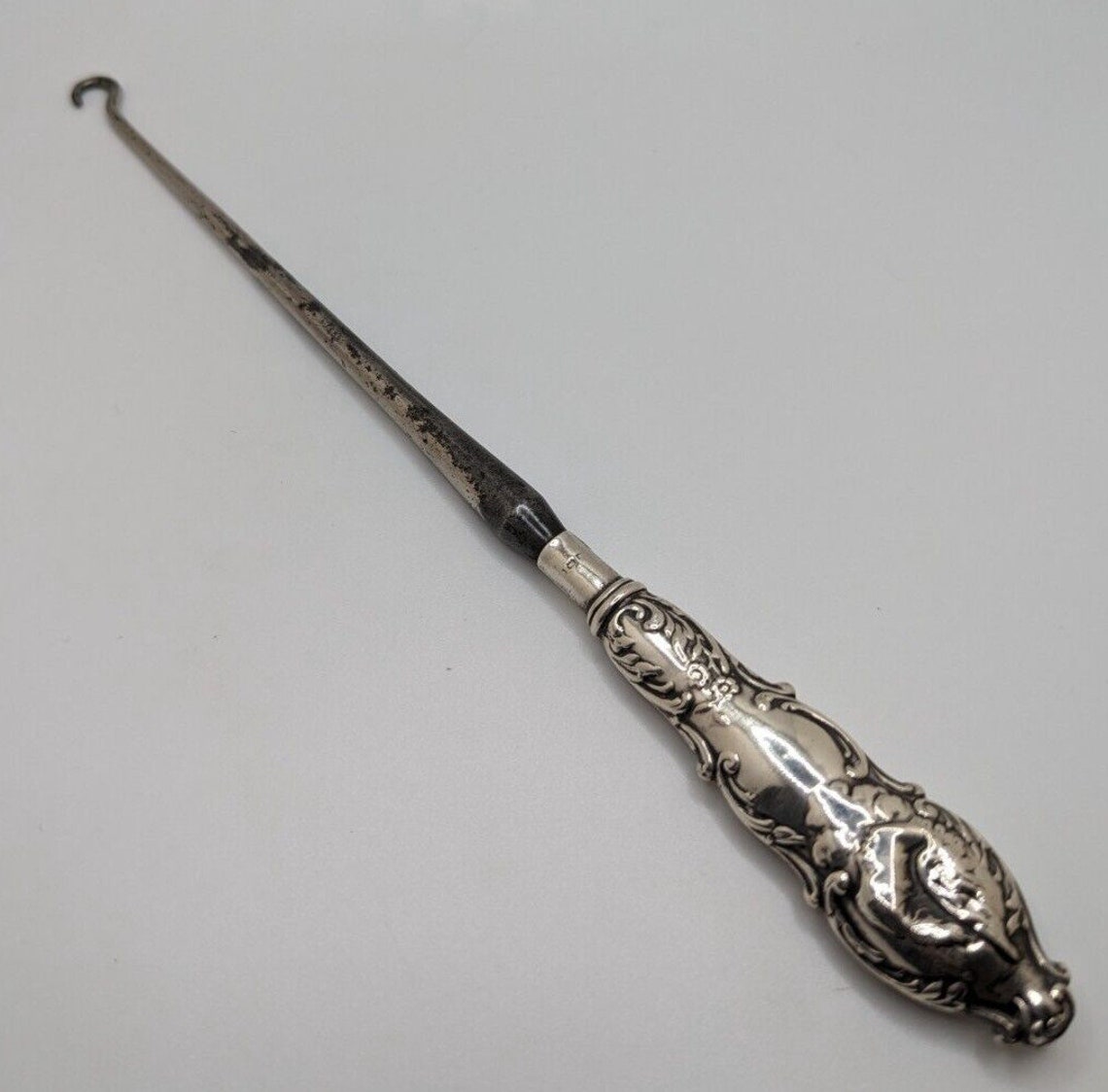Antique English Sterling Silver Handled With Cherub Button Hook C. 1910 ...