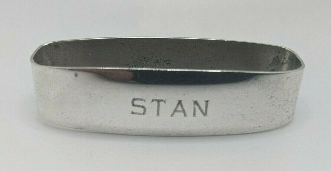 Antique Watson Arts & Crafts Sterling Silver Napkin Ring "stan" Name ...