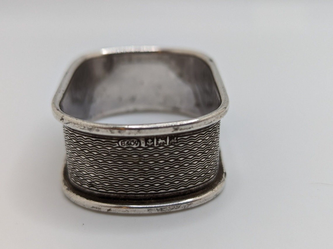 Vintage English Sterling Silver Napkin Ring "j" Initial Engraving ...