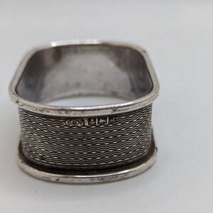 Vintage English Sterling Silver Napkin Ring "j" Initial Engraving ...