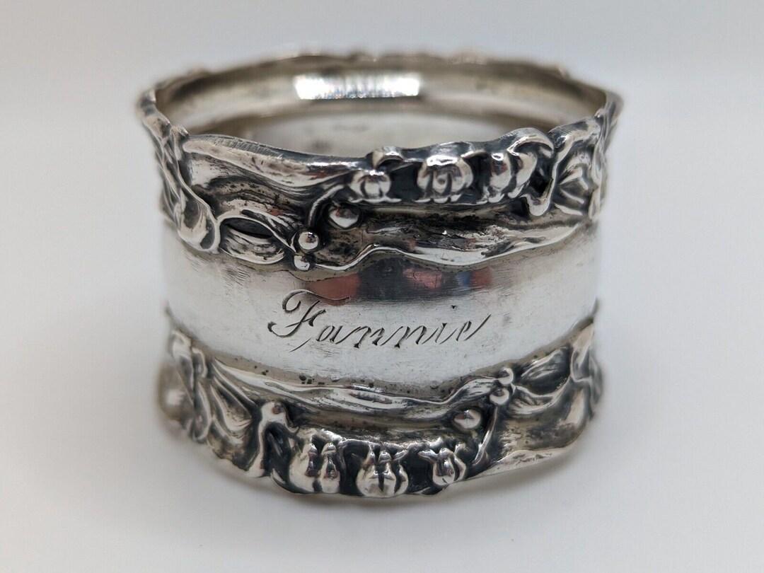 Webster Lily of the Valley Sterling Silver Napkin Ring "fannie" Name ...