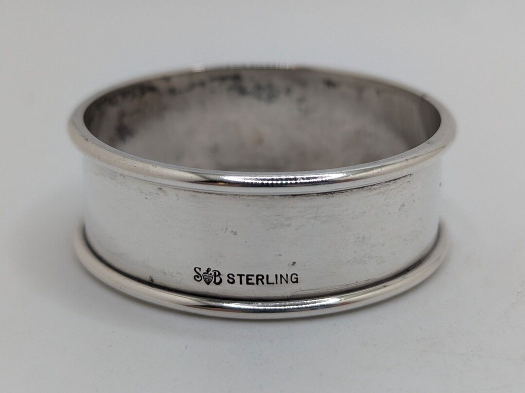 Saart Bros. SSMC Sterling Silver Napkin Ring, Plain No Engravings - Etsy