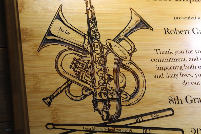 Personalized Musician Art Plaque Musical Instrument | Etsy