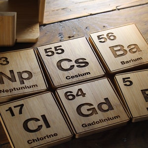Periodic Table Coasters Periodic Table of Elements Lab - Etsy