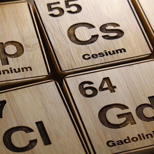 Periodic Table Coasters Periodic Table of Elements Lab - Etsy