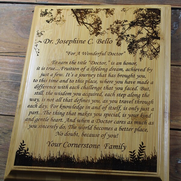 Dedication Plaque - Etsy